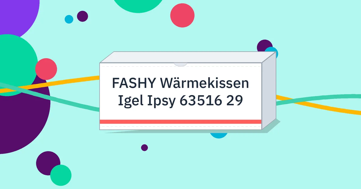 Symbolbild: Packung mit der Aufschrift FASHY Wärmekissen Igel Ipsy 63516 29 (PZN 15572966) – Verfügbarkeit und Bezug in Apotheken in Frankfurt am Main