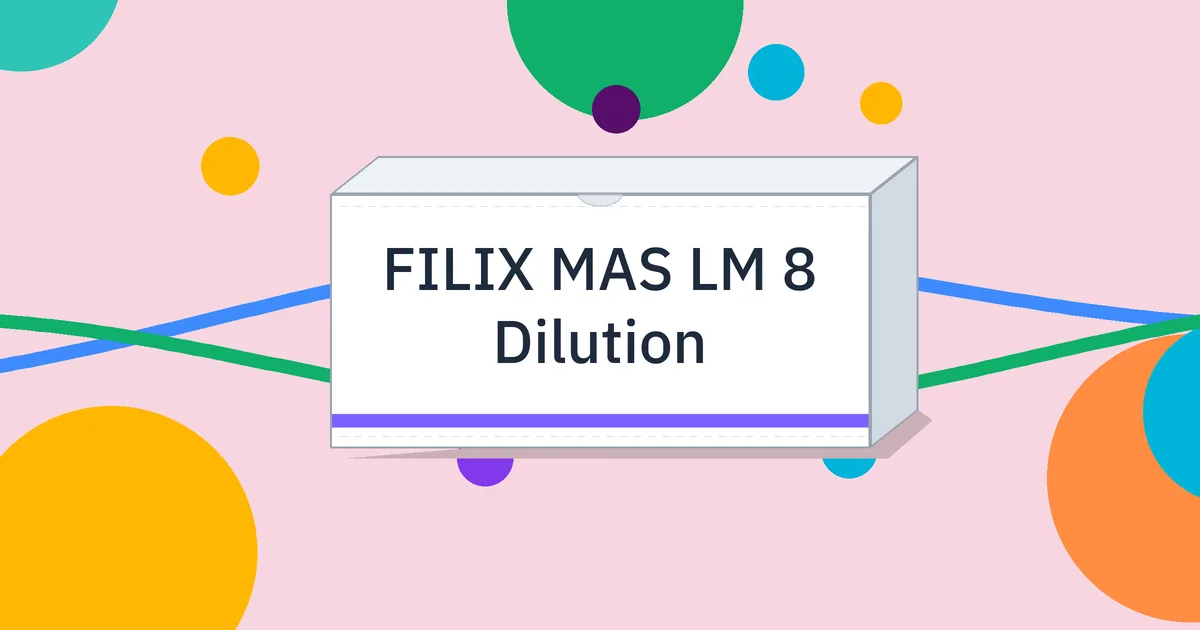 Symbolbild: Packung mit der Aufschrift FILIX MAS LM 8 Dilution (PZN 13488730) – Verfügbarkeit und Bezug in Apotheken in Frankfurt am Main
