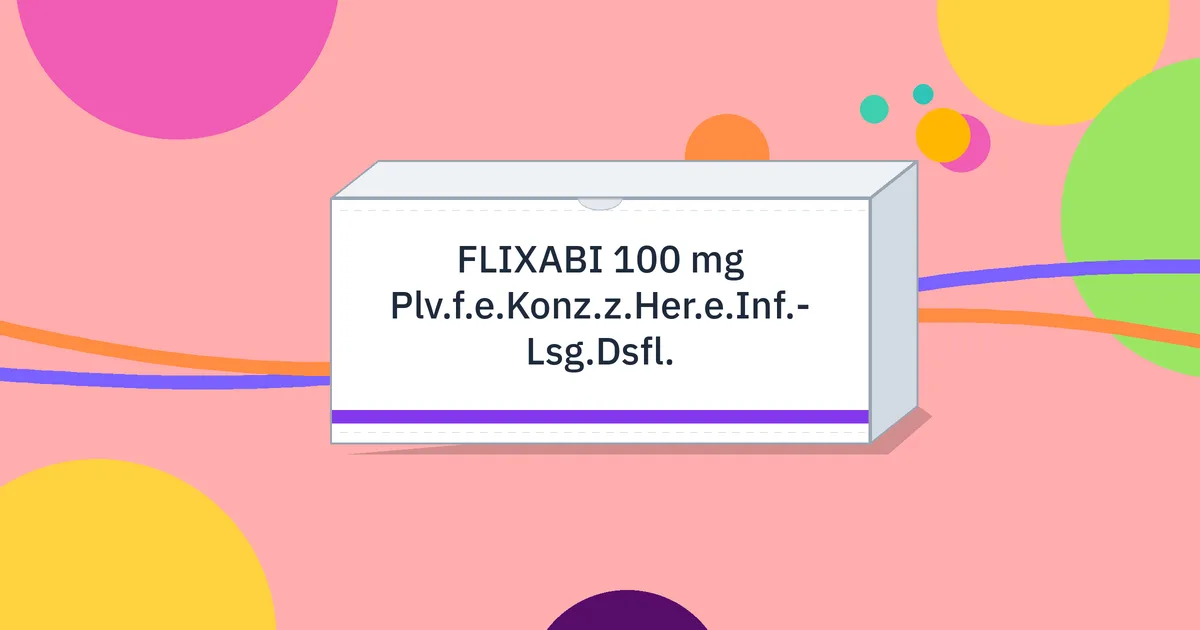Symbolbild: Packung mit der Aufschrift FLIXABI 100 mg Plv.f.e.Konz.z.Her.e.Inf.-Lsg.Dsfl. (PZN 17589511) – Verfügbarkeit und Bezug in Apotheken in Frankfurt am Main