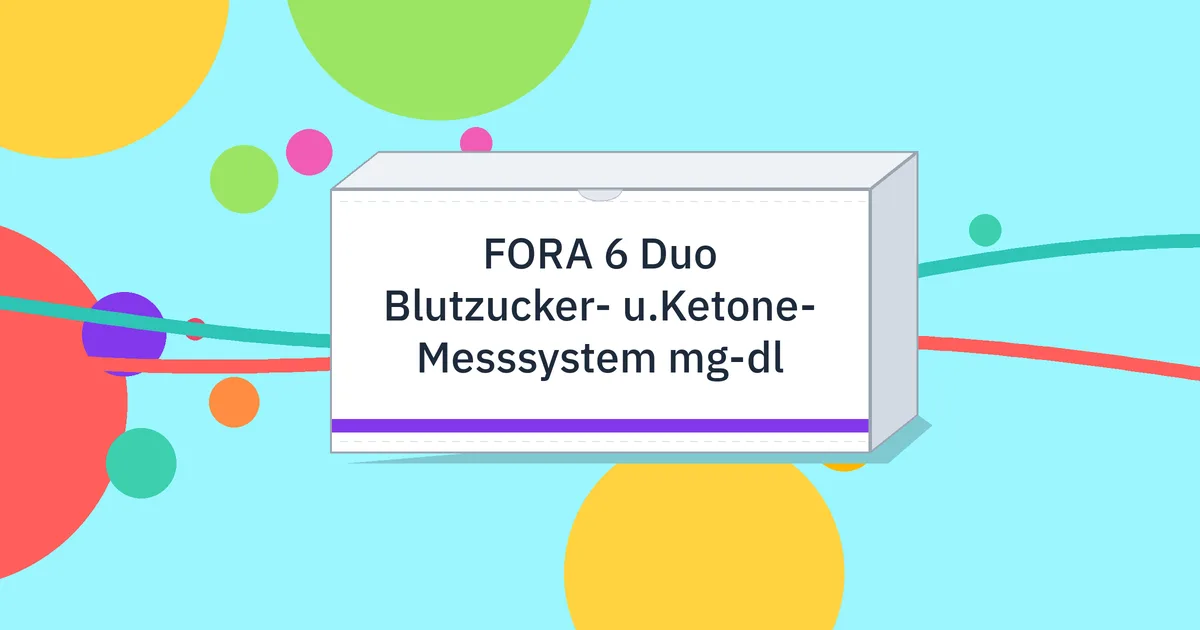 Symbolbild: Packung mit der Aufschrift FORA 6 Duo Blutzucker- u.Ketone-Messsystem mg-dl (PZN 17603895) – Verfügbarkeit und Bezug in Apotheken in Frankfurt am Main