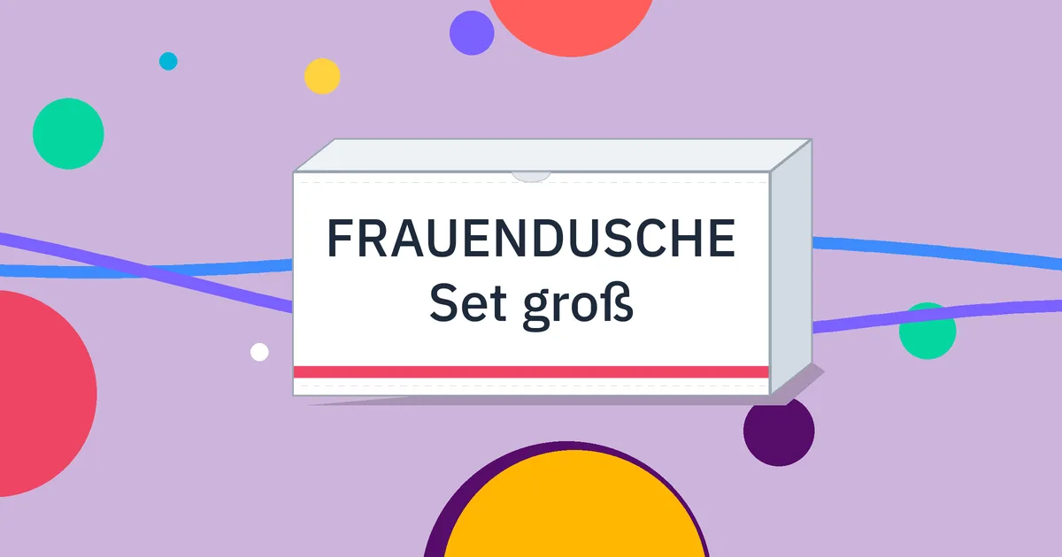 Symbolbild: Packung mit der Aufschrift FRAUENDUSCHE Set groß (PZN 03054798) – Verfügbarkeit und Bezug in Apotheken in Frankfurt am Main