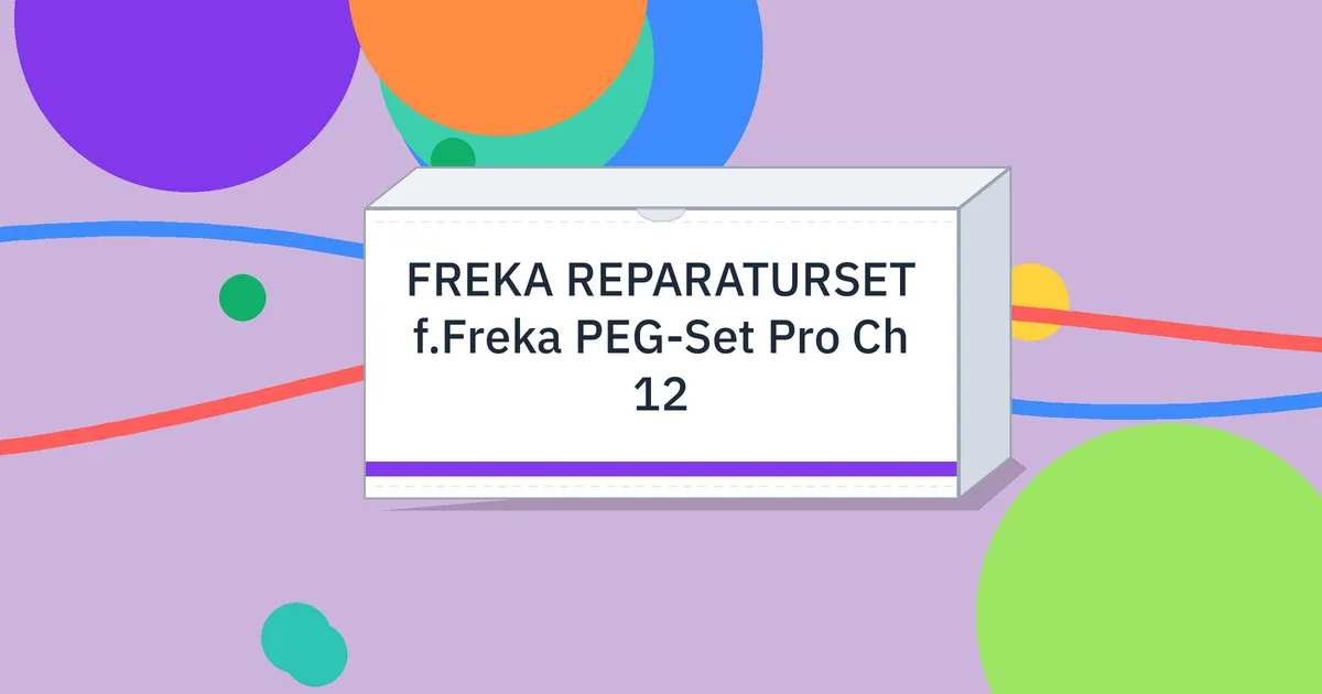 Symbolbild: Packung mit der Aufschrift FREKA REPARATURSET f.Freka PEG-Set Pro Ch 12 (PZN 16496948) – Verfügbarkeit und Bezug in Apotheken in Frankfurt am Main