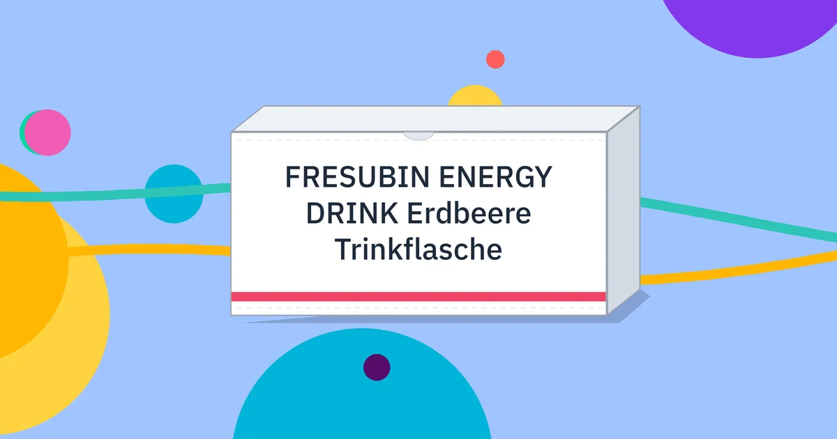 Symbolbild: Packung mit der Aufschrift FRESUBIN ENERGY DRINK Erdbeere Trinkflasche (PZN 10134150) – Verfügbarkeit und Bezug in Apotheken in Frankfurt am Main