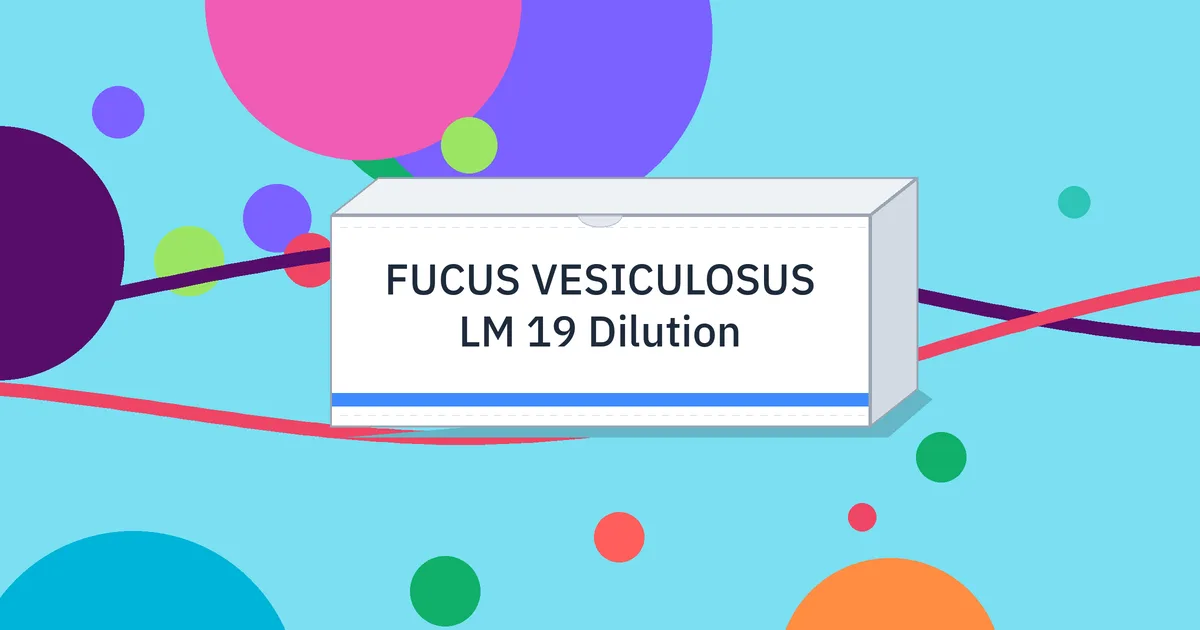 Symbolbild: Packung mit der Aufschrift FUCUS VESICULOSUS LM 19 Dilution (PZN 13493056) – Verfügbarkeit und Bezug in Apotheken in Frankfurt am Main