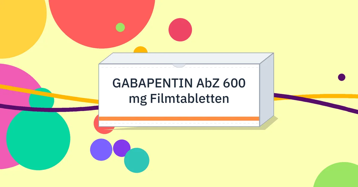Symbolbild: Packung mit der Aufschrift GABAPENTIN AbZ 600 mg Filmtabletten (PZN 01027521) – Verfügbarkeit und Bezug in Apotheken in Frankfurt am Main
