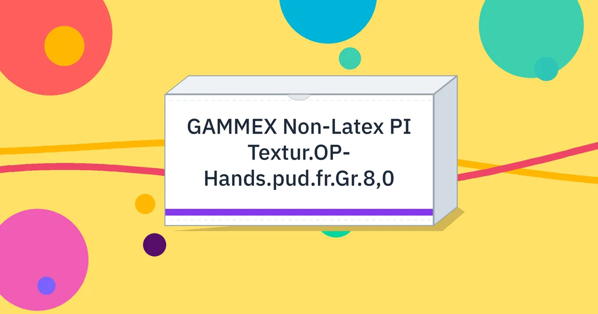 Symbolbild: Packung mit der Aufschrift GAMMEX Non-Latex PI Textur.OP-Hands.pud.fr.Gr.8,0 (PZN 18337177) – Verfügbarkeit und Bezug in Apotheken in Frankfurt am Main