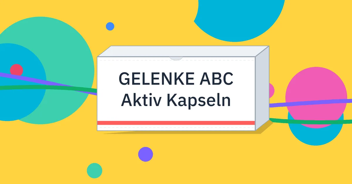 Symbolbild: Packung mit der Aufschrift GELENKE ABC Aktiv Kapseln (PZN 04678041) – Verfügbarkeit und Bezug in Apotheken in Frankfurt am Main