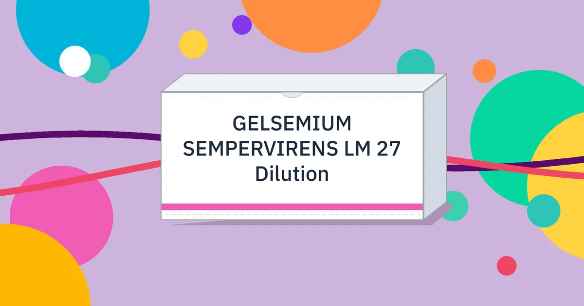 Symbolbild: Packung mit der Aufschrift GELSEMIUM SEMPERVIRENS LM 27 Dilution (PZN 12875910) – Verfügbarkeit und Bezug in Apotheken in Frankfurt am Main