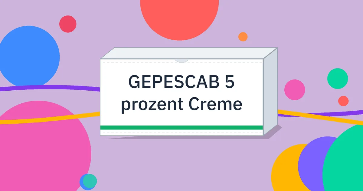 Symbolbild: Packung mit der Aufschrift GEPESCAB 5 prozent Creme (PZN 13857570) – Verfügbarkeit und Bezug in Apotheken in Frankfurt am Main