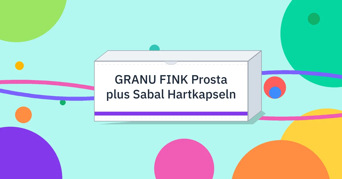 Symbolbild: Packung mit der Aufschrift GRANU FINK Prosta plus Sabal Hartkapseln (PZN 10318105) – Verfügbarkeit und Bezug in Apotheken in Frankfurt am Main