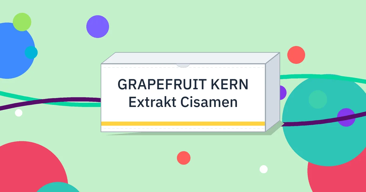 Symbolbild: Packung mit der Aufschrift GRAPEFRUIT KERN Extrakt Cisamen (PZN 01441203) – Verfügbarkeit und Bezug in Apotheken in Frankfurt am Main