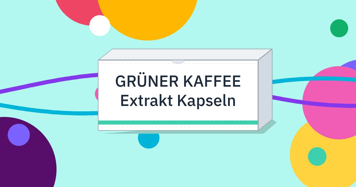 Symbolbild: Packung mit der Aufschrift GRÜNER KAFFEE Extrakt Kapseln (PZN 11727202) – Verfügbarkeit und Bezug in Apotheken in Frankfurt am Main