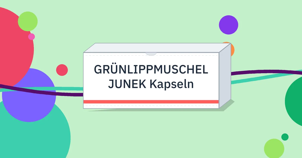 Symbolbild: Packung mit der Aufschrift GRÜNLIPPMUSCHEL JUNEK Kapseln (PZN 00136082) – Verfügbarkeit und Bezug in Apotheken in Frankfurt am Main