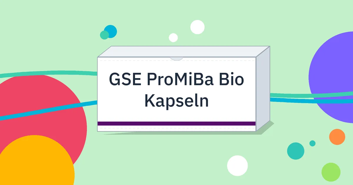 Symbolbild: Packung mit der Aufschrift GSE ProMiBa Bio Kapseln (PZN 19294754) – Verfügbarkeit und Bezug in Apotheken in Frankfurt am Main
