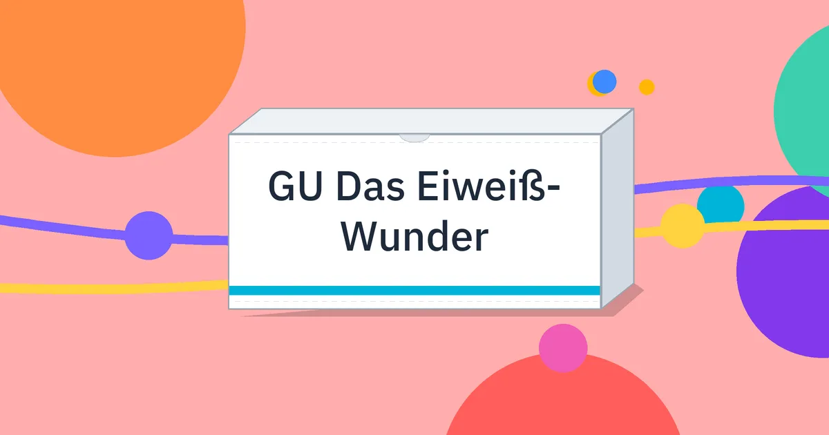 Symbolbild: Packung mit der Aufschrift GU Das Eiweiß-Wunder (PZN 18355577) – Verfügbarkeit und Bezug in Apotheken in Frankfurt am Main