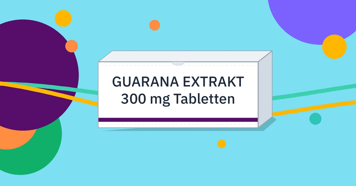 Symbolbild: Packung mit der Aufschrift GUARANA EXTRAKT 300 mg Tabletten (PZN 19773845) – Verfügbarkeit und Bezug in Apotheken in Frankfurt am Main