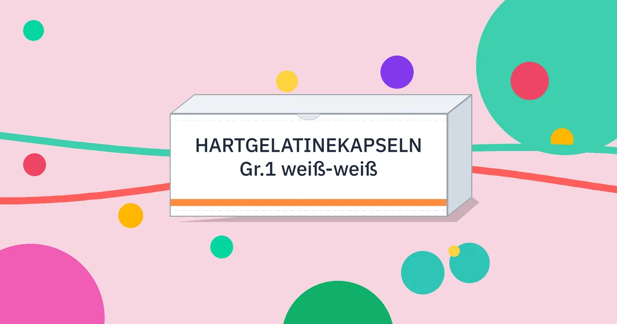 Symbolbild: Packung mit der Aufschrift HARTGELATINEKAPSELN Gr.1 weiß-weiß (PZN 03247882) – Verfügbarkeit und Bezug in Apotheken in Frankfurt am Main
