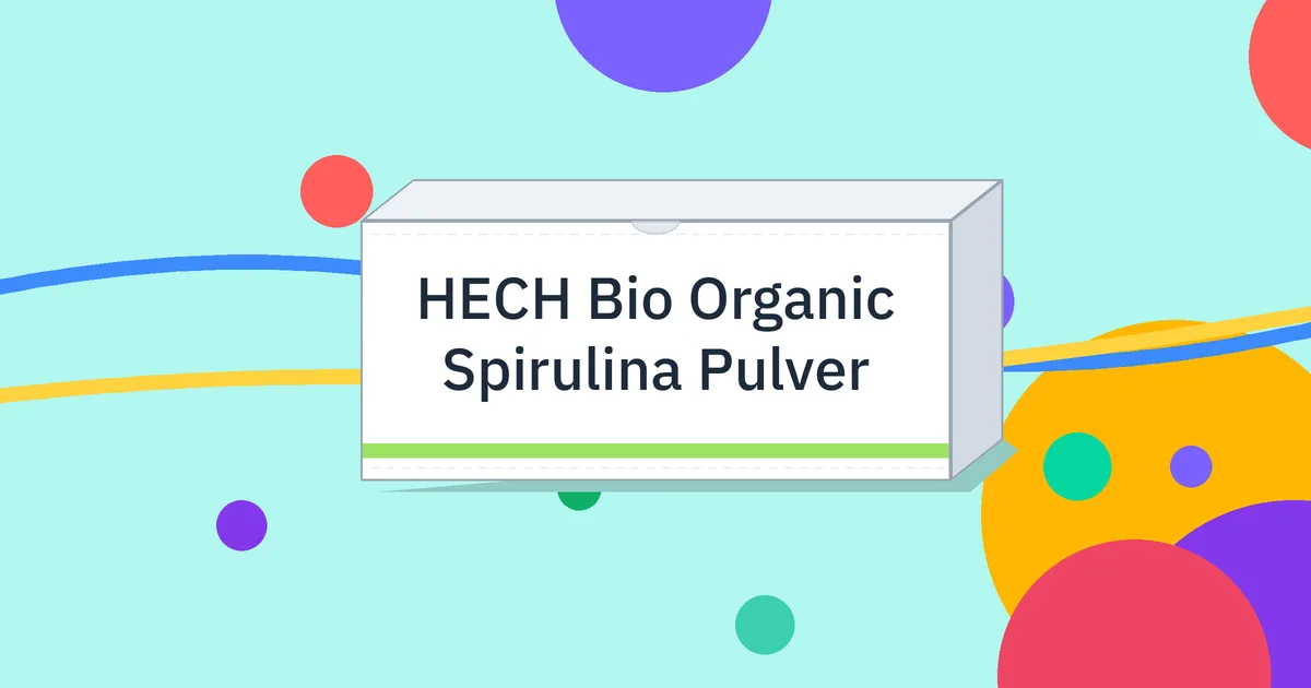 Symbolbild: Packung mit der Aufschrift HECH Bio Organic Spirulina Pulver (PZN 08930460) – Verfügbarkeit und Bezug in Apotheken in Frankfurt am Main