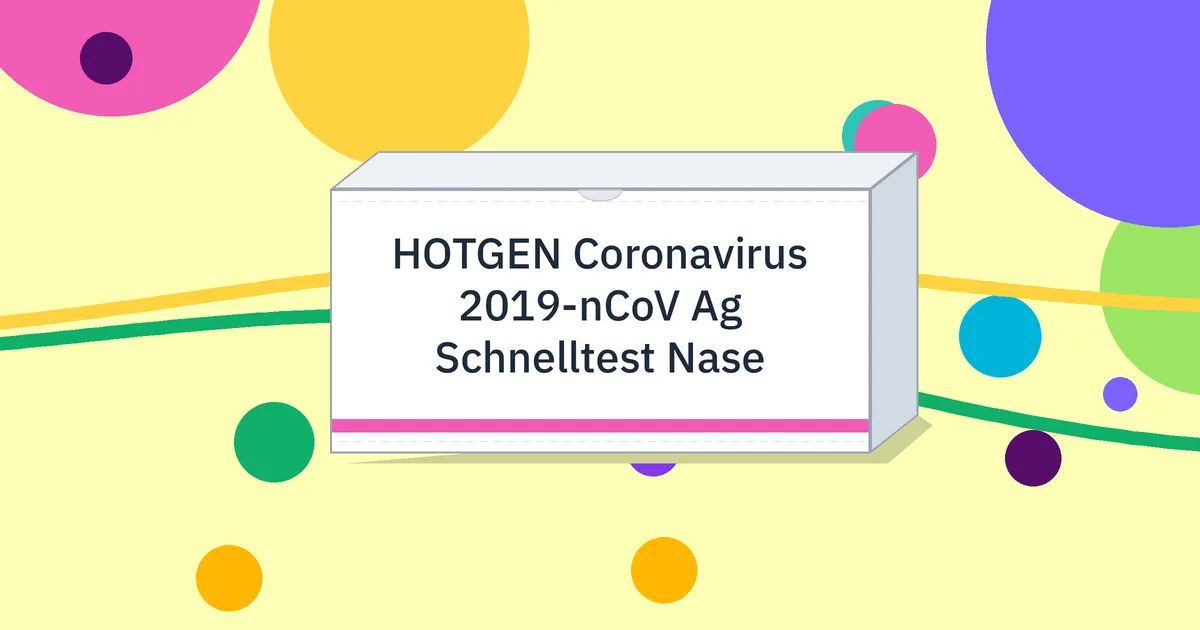 Symbolbild: Packung mit der Aufschrift HOTGEN Coronavirus 2019-nCoV Ag Schnelltest Nase (PZN 19203674) – Verfügbarkeit und Bezug in Apotheken in Frankfurt am Main