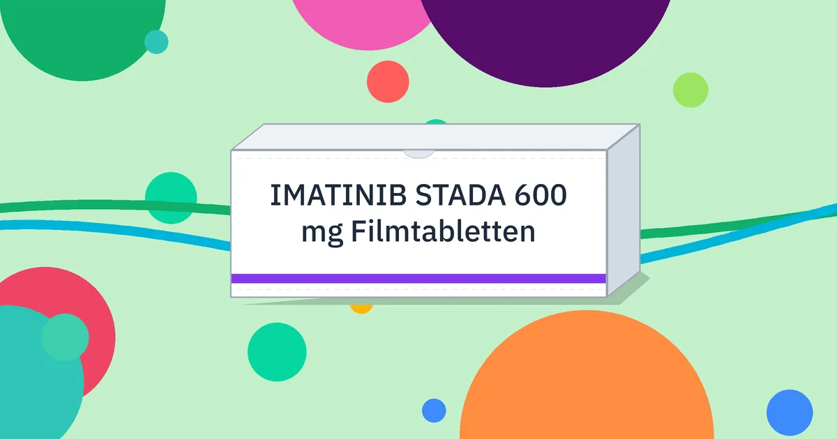 Symbolbild: Packung mit der Aufschrift IMATINIB STADA 600 mg Filmtabletten (PZN 12903687) – Verfügbarkeit und Bezug in Apotheken in Frankfurt am Main