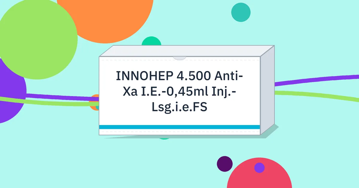 Symbolbild: Packung mit der Aufschrift INNOHEP 4.500 Anti-Xa I.E.-0,45ml Inj.-Lsg.i.e.FS (PZN 14026486) – Verfügbarkeit und Bezug in Apotheken in Frankfurt am Main
