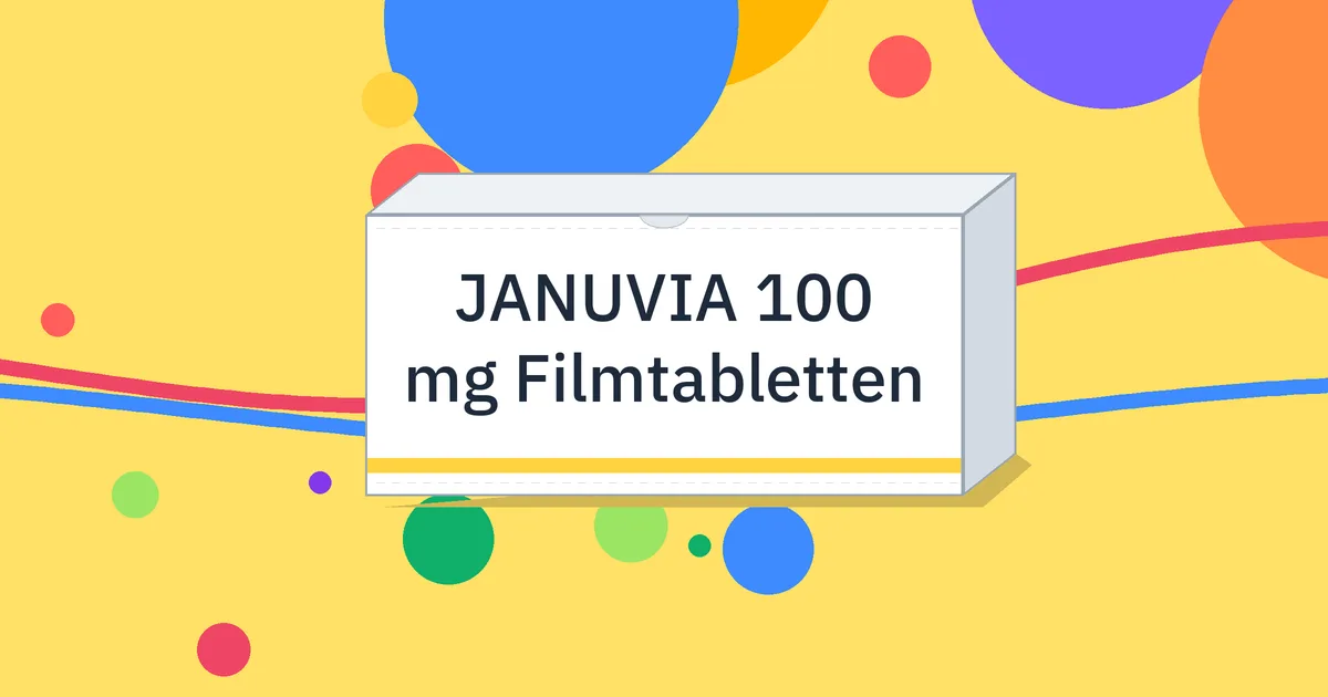 Symbolbild: Packung mit der Aufschrift JANUVIA 100 mg Filmtabletten (PZN 19624252) – Verfügbarkeit und Bezug in Apotheken in Frankfurt am Main