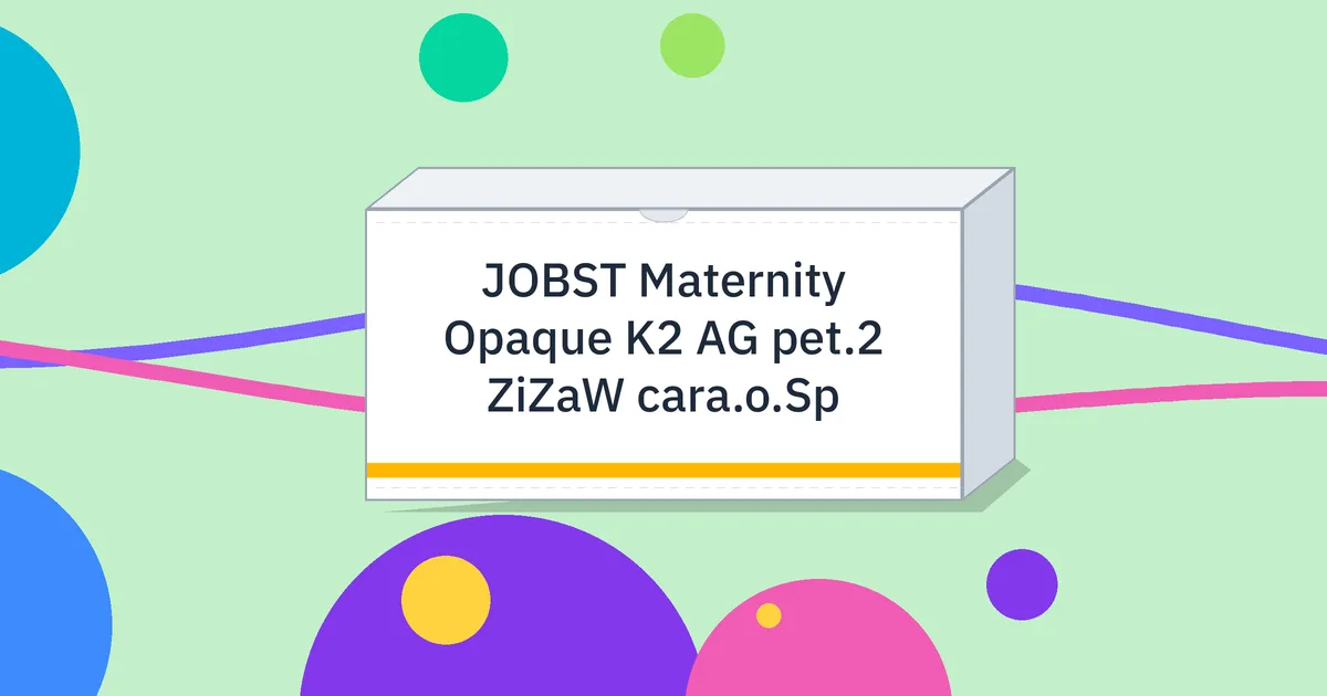 Symbolbild: Packung mit der Aufschrift JOBST Maternity Opaque K2 AG pet.2 ZiZaW cara.o.Sp (PZN 15851502) – Verfügbarkeit und Bezug in Apotheken in Frankfurt am Main