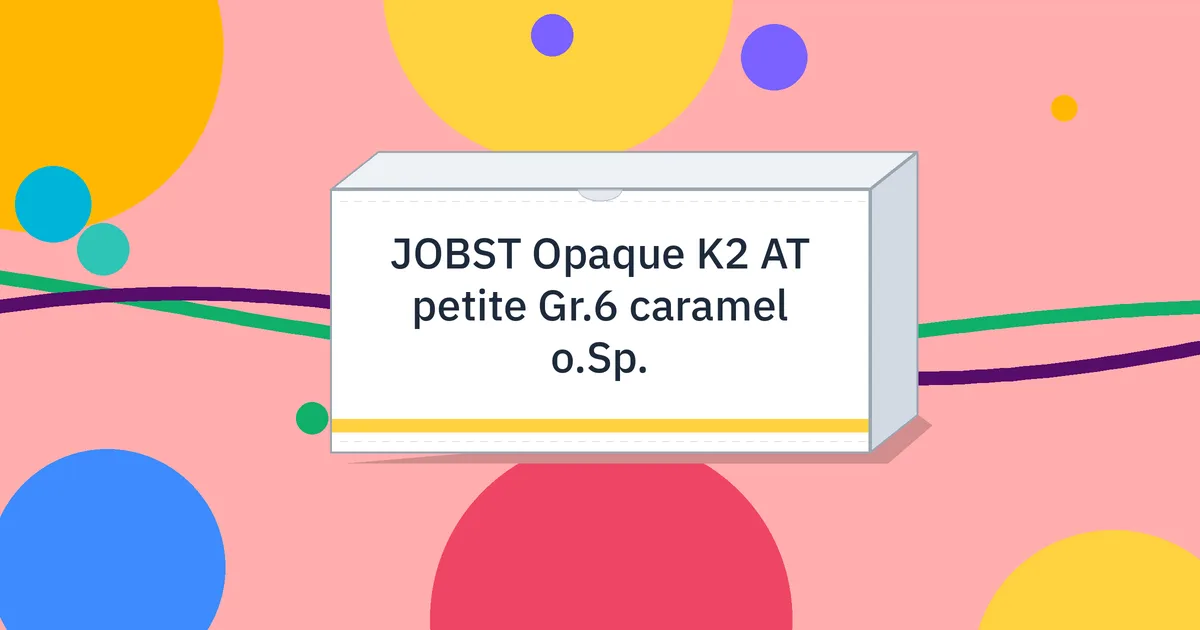 Symbolbild: Packung mit der Aufschrift JOBST Opaque K2 AT petite Gr.6 caramel o.Sp. (PZN 11257357) – Verfügbarkeit und Bezug in Apotheken in Frankfurt am Main
