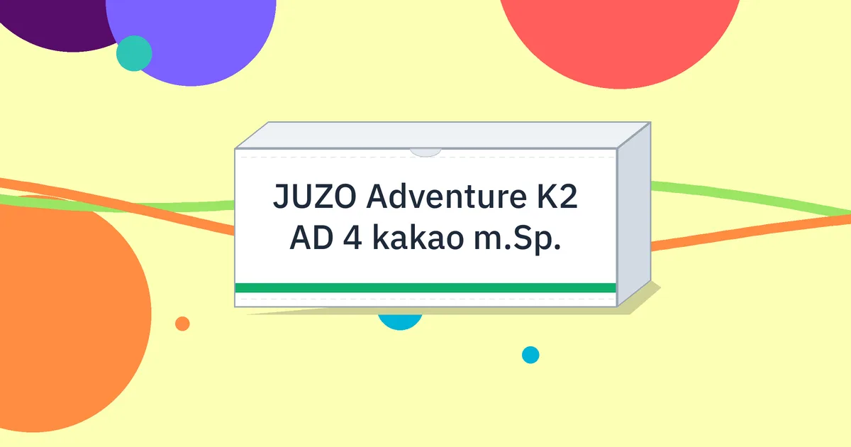 Symbolbild: Packung mit der Aufschrift JUZO Adventure K2 AD 4 kakao m.Sp. (PZN 14972994) – Verfügbarkeit und Bezug in Apotheken in Frankfurt am Main