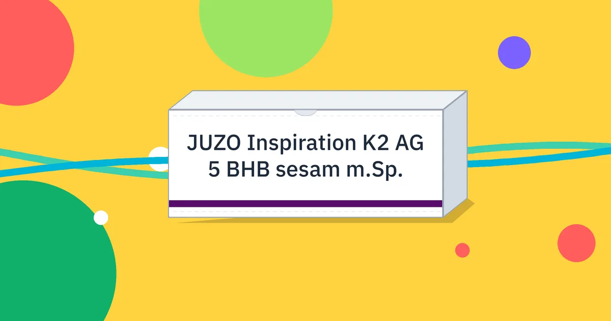 Symbolbild: Packung mit der Aufschrift JUZO Inspiration K2 AG 5 BHB sesam m.Sp. (PZN 14832804) – Verfügbarkeit und Bezug in Apotheken in Frankfurt am Main