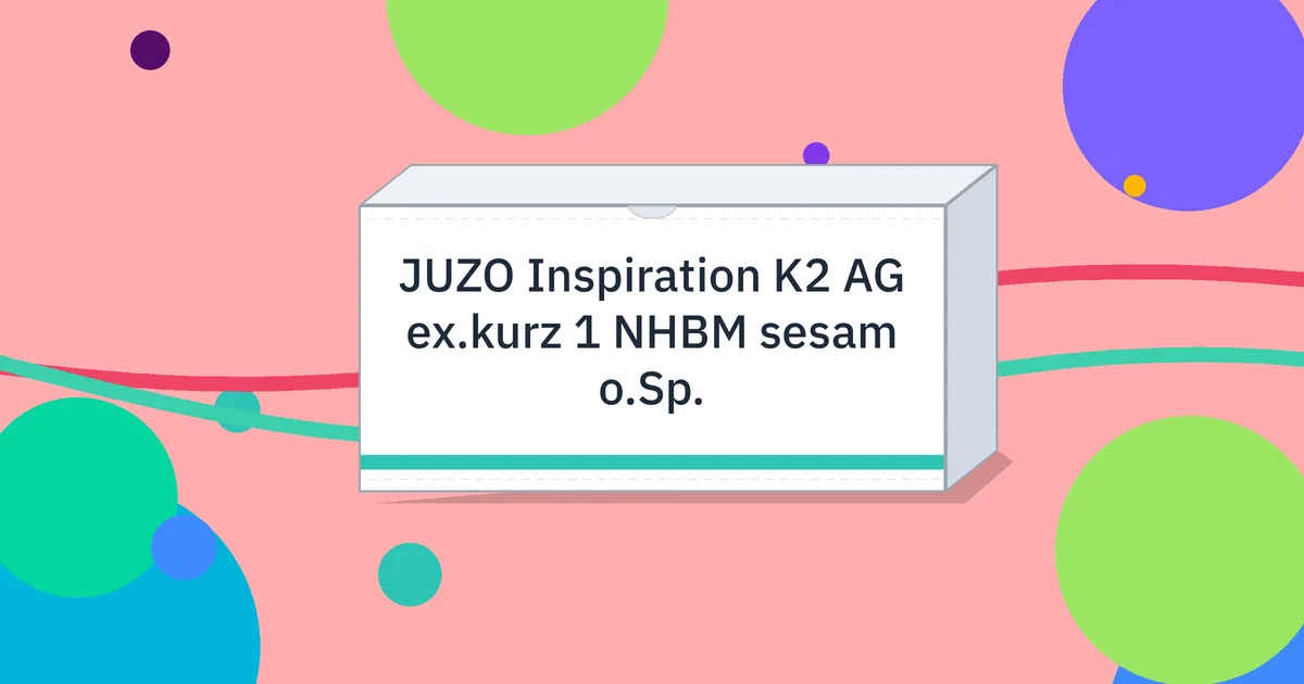 Symbolbild: Packung mit der Aufschrift JUZO Inspiration K2 AG ex.kurz 1 NHBM sesam o.Sp. (PZN 14951035) – Verfügbarkeit und Bezug in Apotheken in Frankfurt am Main