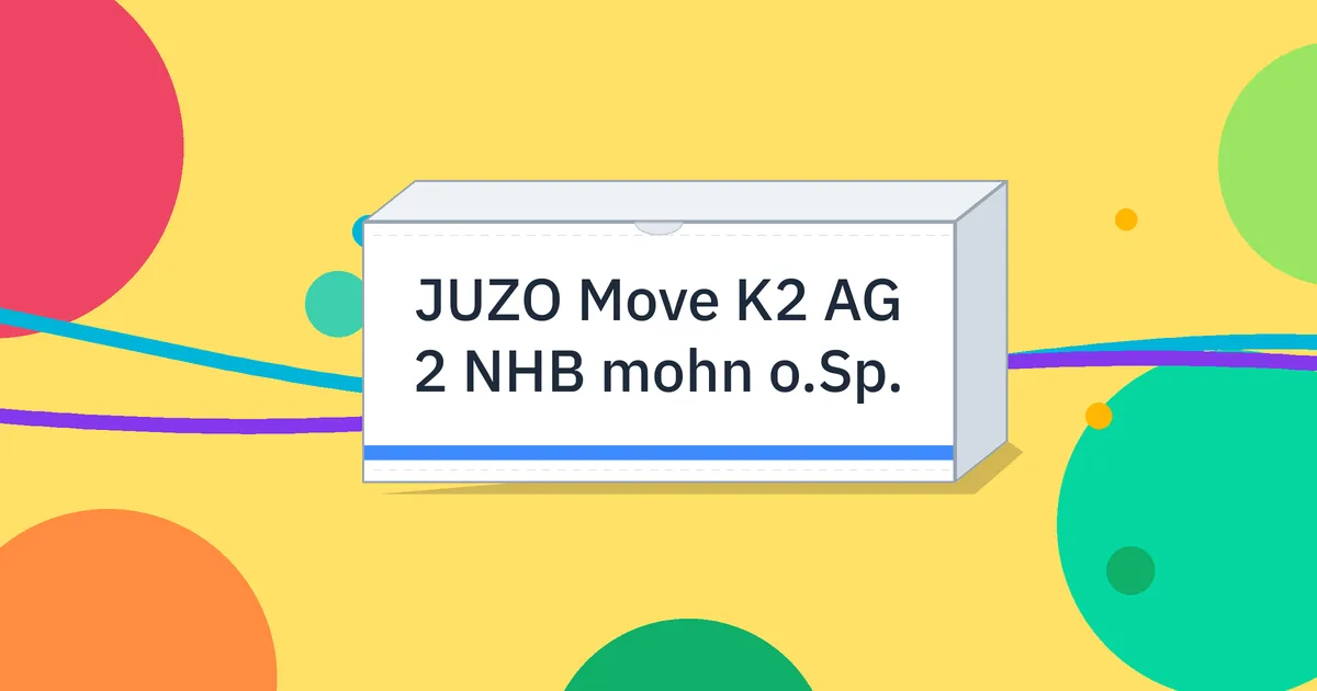 Symbolbild: Packung mit der Aufschrift JUZO Move K2 AG 2 NHB mohn o.Sp. (PZN 18557370) – Verfügbarkeit und Bezug in Apotheken in Frankfurt am Main