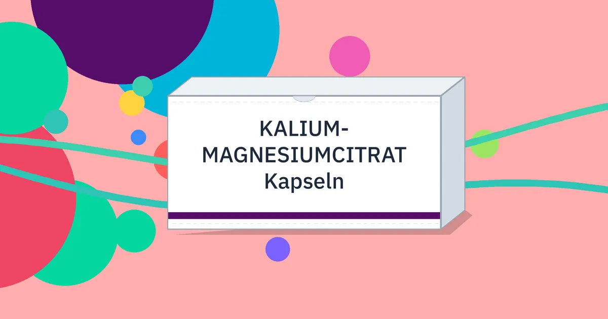 Symbolbild: Packung mit der Aufschrift KALIUM-MAGNESIUMCITRAT Kapseln (PZN 15571895) – Verfügbarkeit und Bezug in Apotheken in Frankfurt am Main