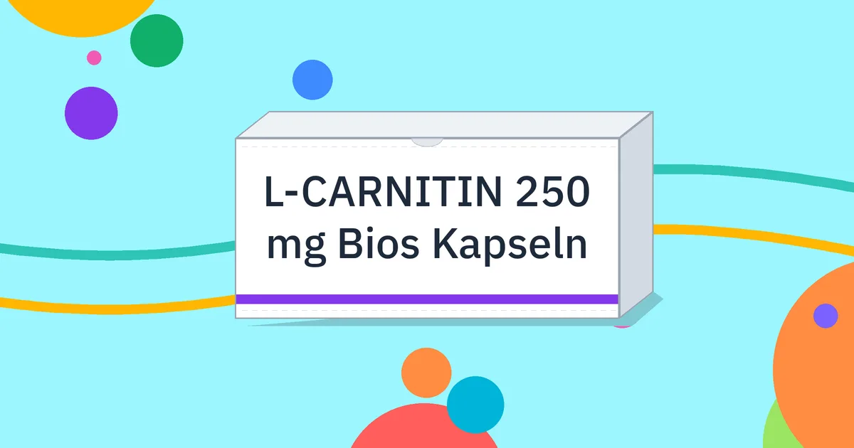 Symbolbild: Packung mit der Aufschrift L-CARNITIN 250 mg Bios Kapseln (PZN 05974043) – Verfügbarkeit und Bezug in Apotheken in Frankfurt am Main