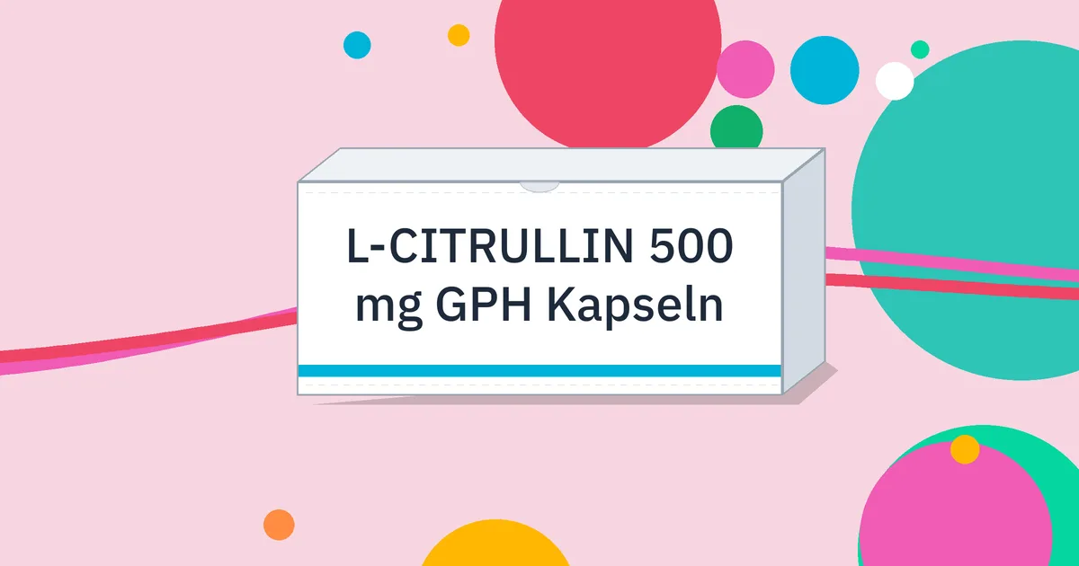 Symbolbild: Packung mit der Aufschrift L-CITRULLIN 500 mg GPH Kapseln (PZN 07012868) – Verfügbarkeit und Bezug in Apotheken in Frankfurt am Main
