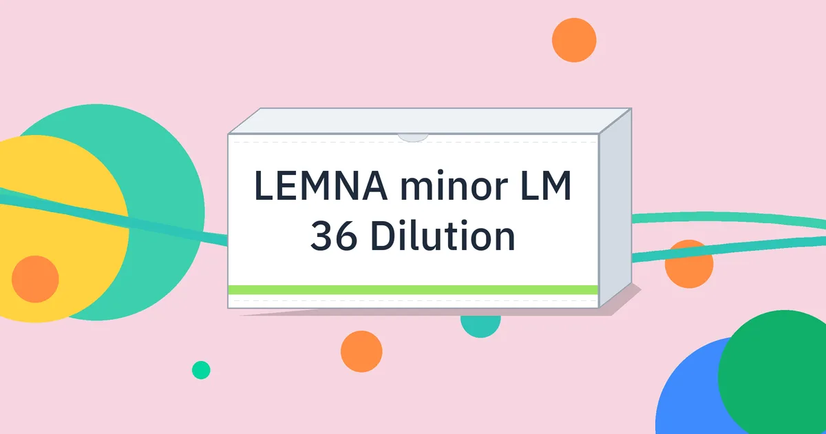 Symbolbild: Packung mit der Aufschrift LEMNA minor LM 36 Dilution (PZN 13525193) – Verfügbarkeit und Bezug in Apotheken in Frankfurt am Main