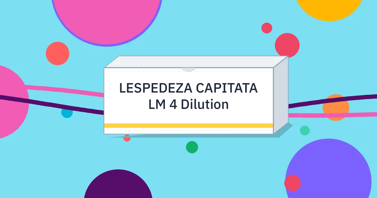 Symbolbild: Packung mit der Aufschrift LESPEDEZA CAPITATA LM 4 Dilution (PZN 13527217) – Verfügbarkeit und Bezug in Apotheken in Frankfurt am Main