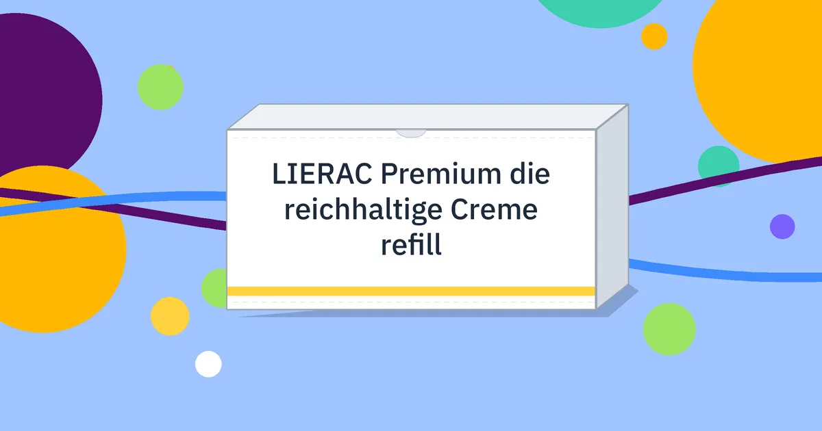 Symbolbild: Packung mit der Aufschrift LIERAC Premium die reichhaltige Creme refill (PZN 18908869) – Verfügbarkeit und Bezug in Apotheken in Frankfurt am Main