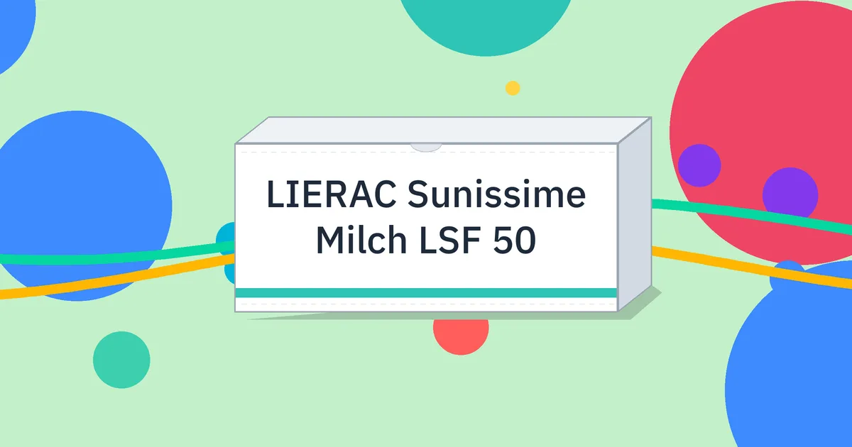 Symbolbild: Packung mit der Aufschrift LIERAC Sunissime Milch LSF 50 (PZN 19185083) – Verfügbarkeit und Bezug in Apotheken in Frankfurt am Main