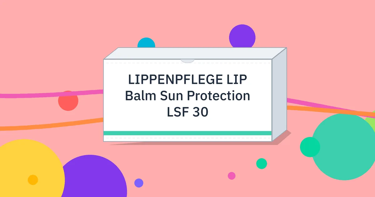 Symbolbild: Packung mit der Aufschrift LIPPENPFLEGE LIP Balm Sun Protection LSF 30 (PZN 07565260) – Verfügbarkeit und Bezug in Apotheken in Frankfurt am Main