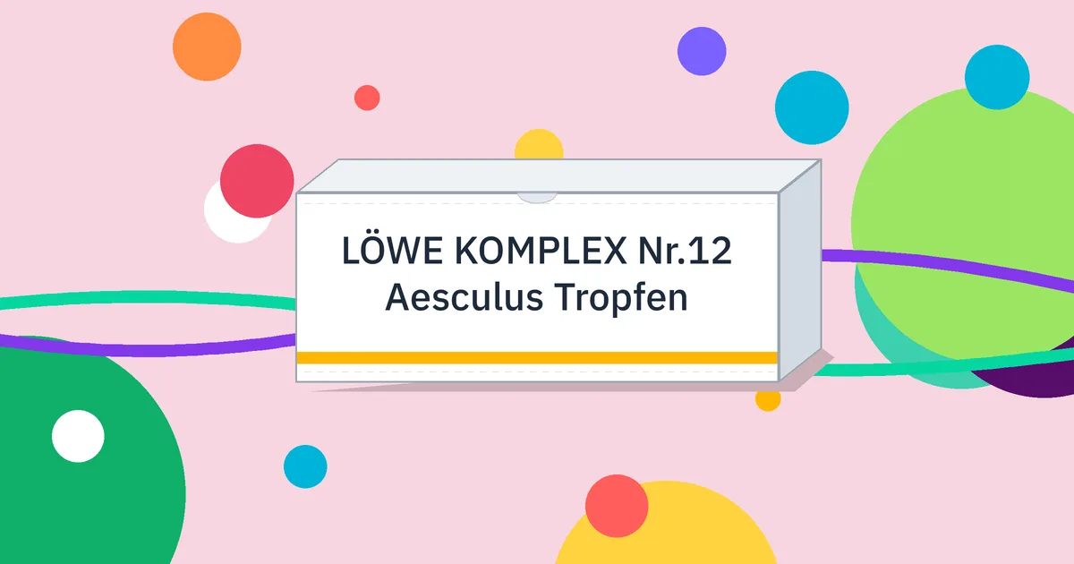 Symbolbild: Packung mit der Aufschrift LÖWE KOMPLEX Nr.12 Aesculus Tropfen (PZN 03068843) – Verfügbarkeit und Bezug in Apotheken in Frankfurt am Main