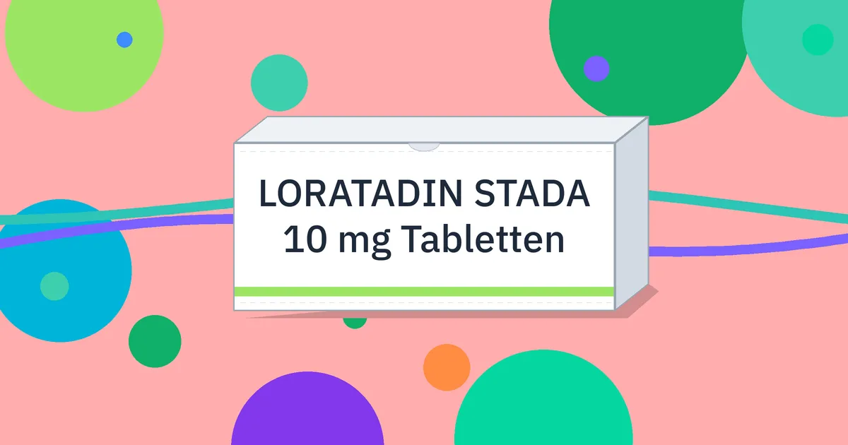 Symbolbild: Packung mit der Aufschrift LORATADIN STADA 10 mg Tabletten (PZN 01592439) – Verfügbarkeit und Bezug in Apotheken in Frankfurt am Main
