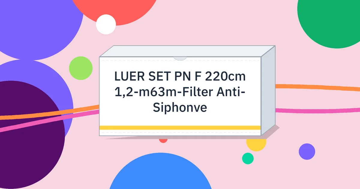 Symbolbild: Packung mit der Aufschrift LUER SET PN F 220cm 1,2-m63m-Filter Anti-Siphonve (PZN 17920271) – Verfügbarkeit und Bezug in Apotheken in Frankfurt am Main