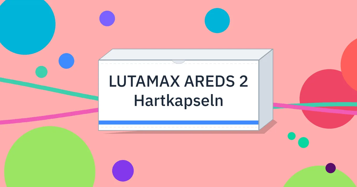 Symbolbild: Packung mit der Aufschrift LUTAMAX AREDS 2 Hartkapseln (PZN 11657588) – Verfügbarkeit und Bezug in Apotheken in Frankfurt am Main