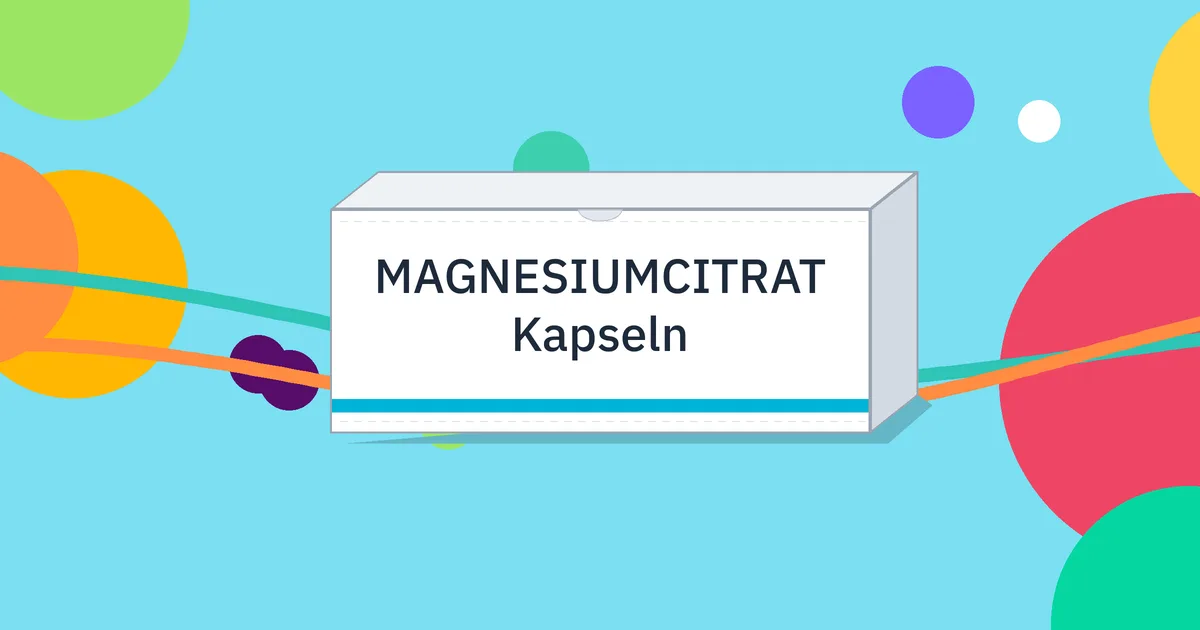 Symbolbild: Packung mit der Aufschrift MAGNESIUMCITRAT Kapseln (PZN 20207105) – Verfügbarkeit und Bezug in Apotheken in Frankfurt am Main