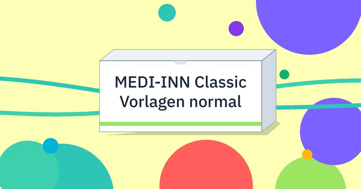 Symbolbild: Packung mit der Aufschrift MEDI-INN Classic Vorlagen normal (PZN 18370766) – Verfügbarkeit und Bezug in Apotheken in Frankfurt am Main