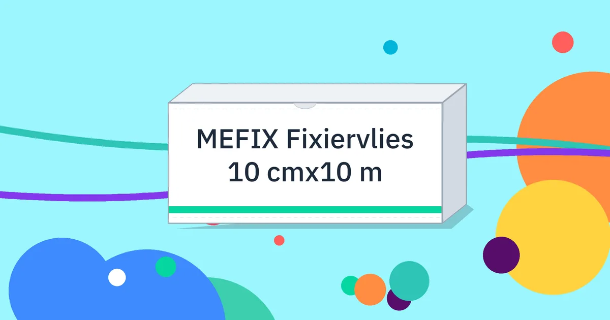 Symbolbild: Packung mit der Aufschrift MEFIX Fixiervlies 10 cmx10 m (PZN 00695605) – Verfügbarkeit und Bezug in Apotheken in Frankfurt am Main