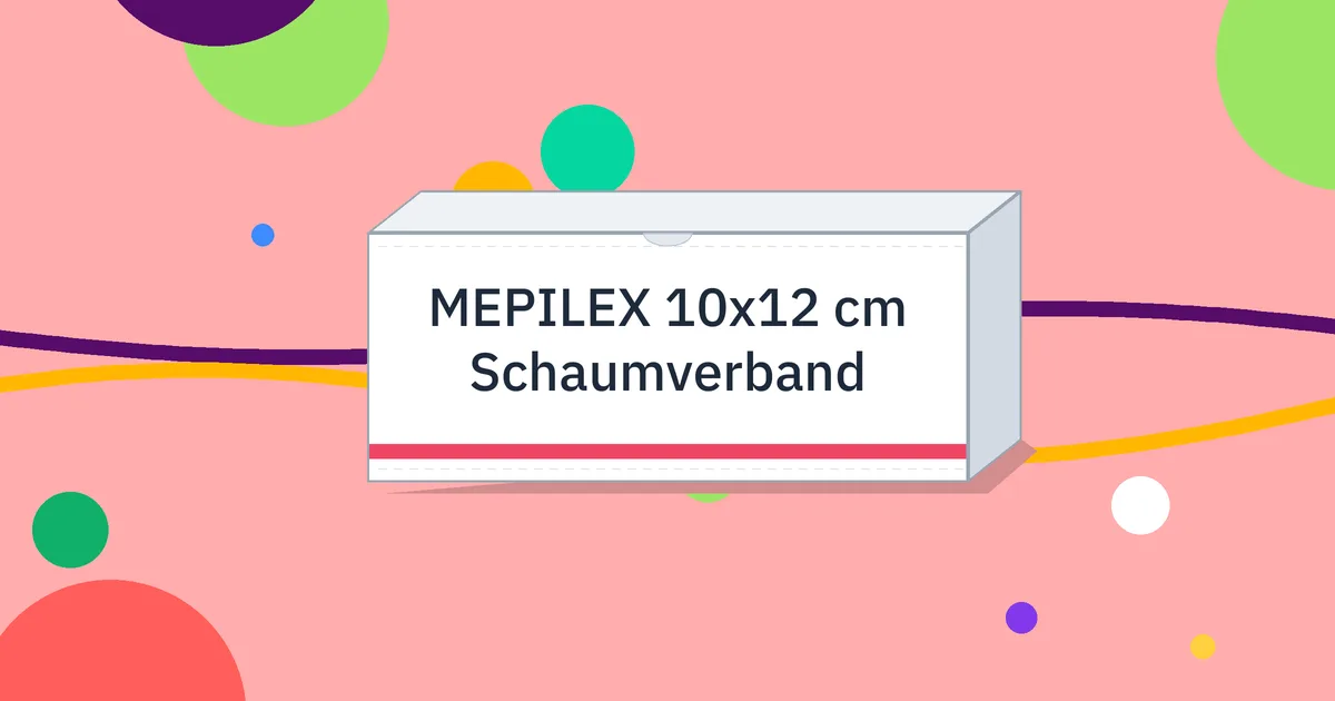 Symbolbild: Packung mit der Aufschrift MEPILEX 10x12 cm Schaumverband (PZN 18361276) – Verfügbarkeit und Bezug in Apotheken in Frankfurt am Main