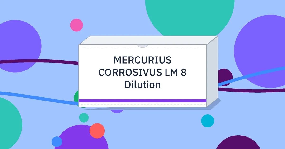 Symbolbild: Packung mit der Aufschrift MERCURIUS CORROSIVUS LM 8 Dilution (PZN 12949904) – Verfügbarkeit und Bezug in Apotheken in Frankfurt am Main