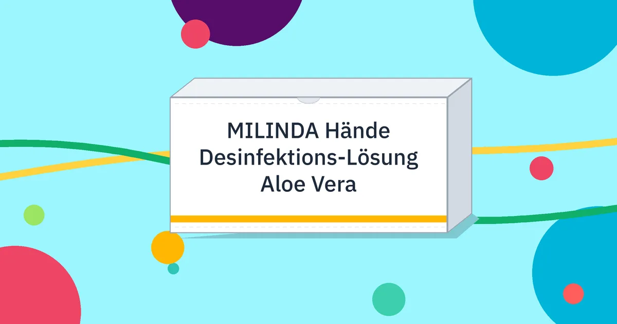 Symbolbild: Packung mit der Aufschrift MILINDA Hände Desinfektions-Lösung Aloe Vera (PZN 16657972) – Verfügbarkeit und Bezug in Apotheken in Frankfurt am Main